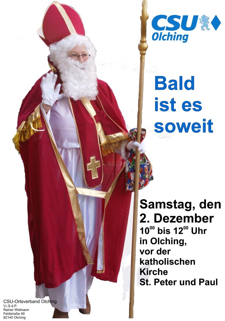 Wir schicken ihn wieder los den heiligen St. Nikolaus - OlchingBlog,ein Service des ...